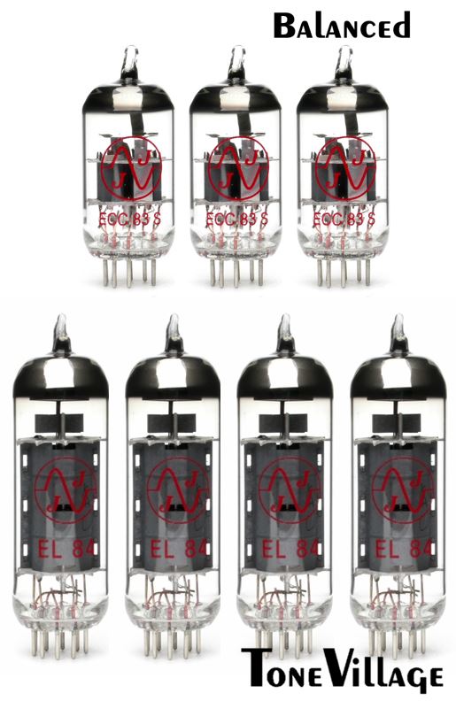 JJ ECC83 (12AX7) + EL84 Valve Sets by barebonesAmps