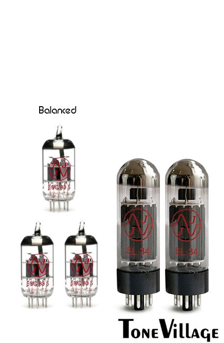 JJ ECC83 (12AX7) + EL34 Valve Sets by barebonesAmps
